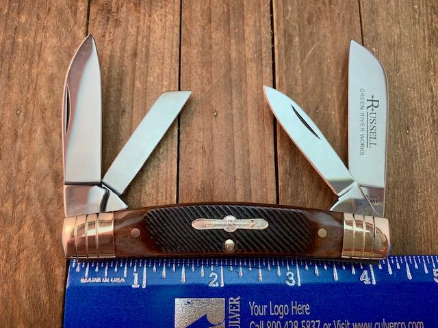 Russell Green River Works by Boker Congress Brown Saw Cut Bone Solingen ...