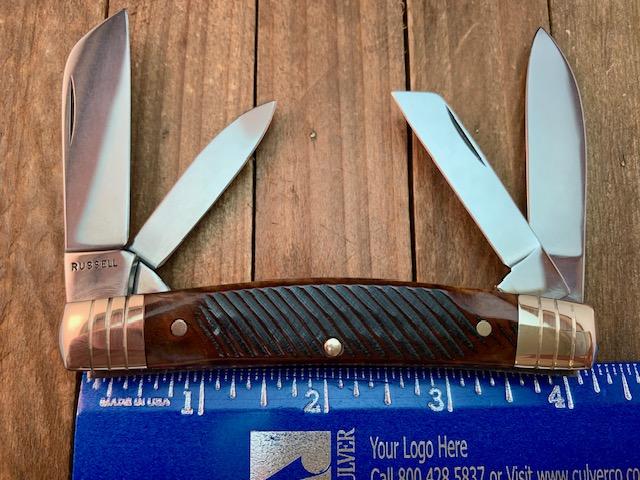 Russell Green River Works by Boker Congress Brown Saw Cut Bone Solingen ...