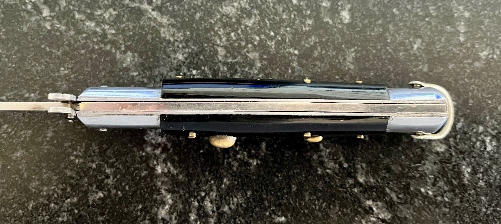 Rare Rizzuto Estileto Milano Variation Switchblade Knife, Penguin On Tang