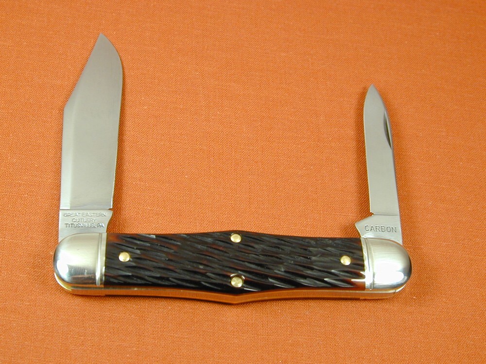 Great Eastern Northfield Cutlery GEC Hemlock Jigged Bone Engineer Knife ...