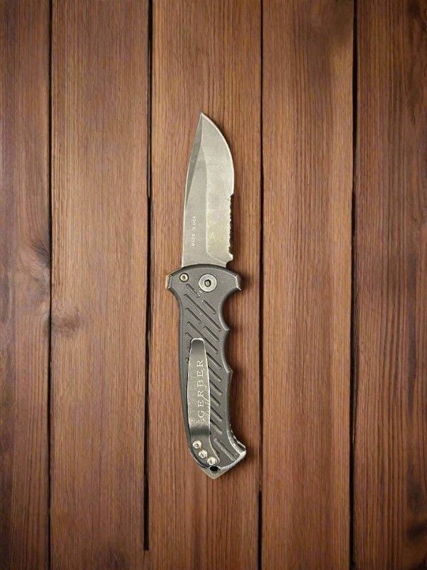 Gerber Auto 06 Automatic Knife (3.6" S30V Drop Point + Serr/Aluminum)