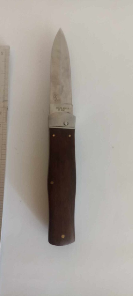 RUSSIAN LEVER LOCK SWITCHBLADE Knife automatic folding "Sniper" (wood ...
