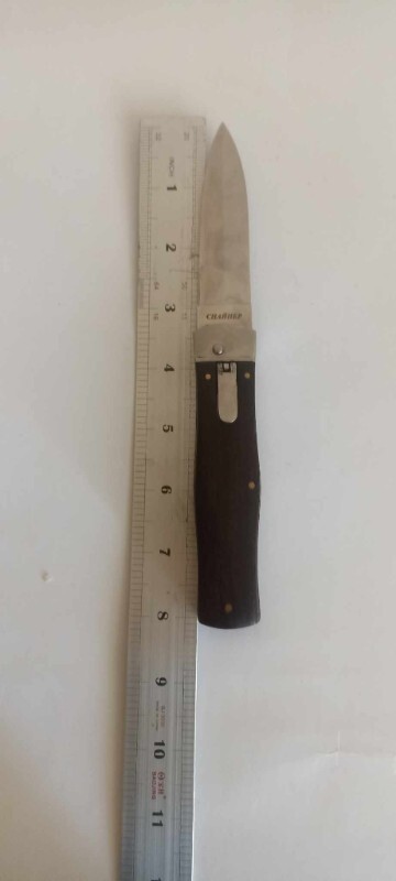 RUSSIAN LEVER LOCK SWITCHBLADE Knife automatic folding "Sniper" (wood ...