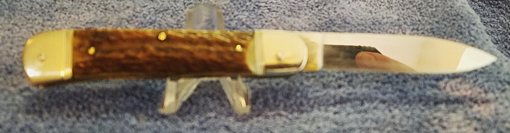 Hubertus Solingen 11 CM Stag Pocket Knife Used. Made in Germany