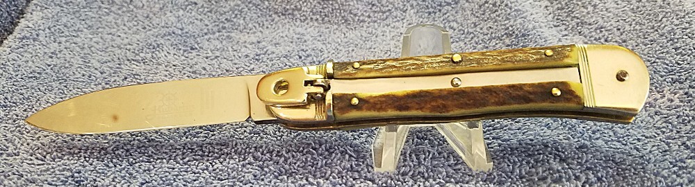Hubertus Solingen 11 CM Stag Pocket Knife Used. Made in Germany