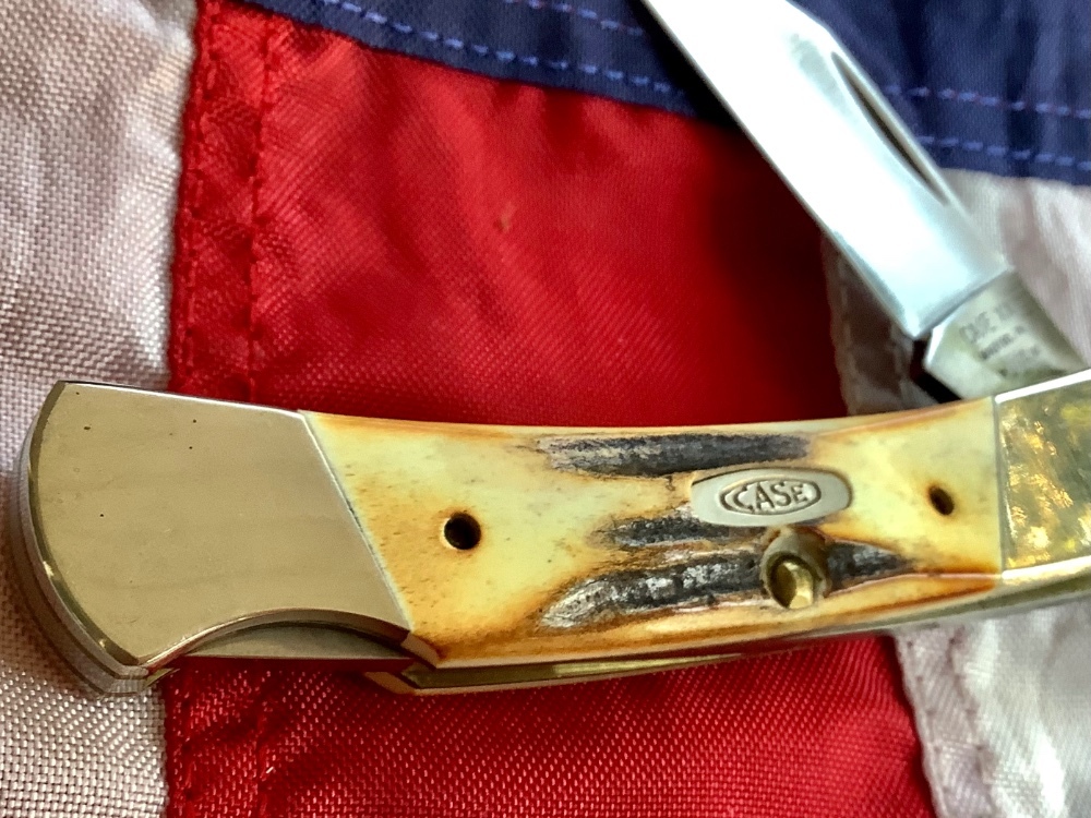 Case xx 1992, Mdl# 51405L SS, Lockback w/ Sweet Stag Handles -NOS