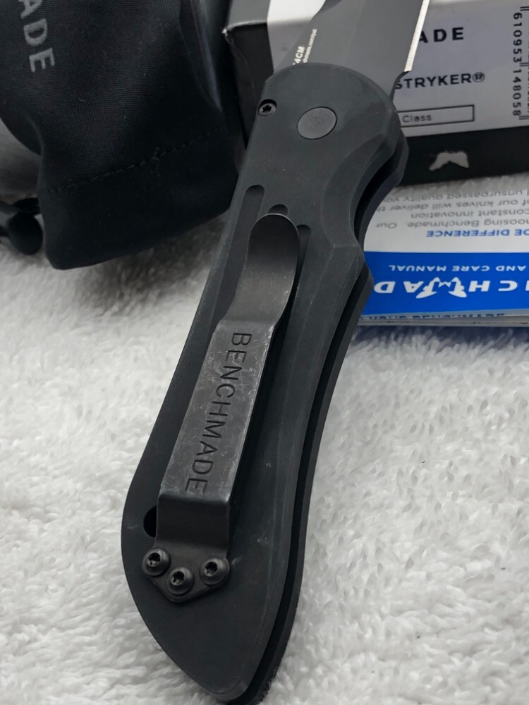 Benchmade 9501BK Mini Stryker Push Button Auto Knife Made In USA New In Box