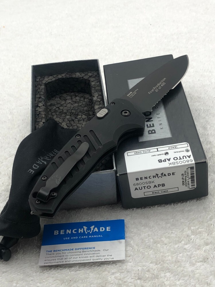 Benchmade 6800SBK Auto APB Ambidextrous Push Button Automatic Knife