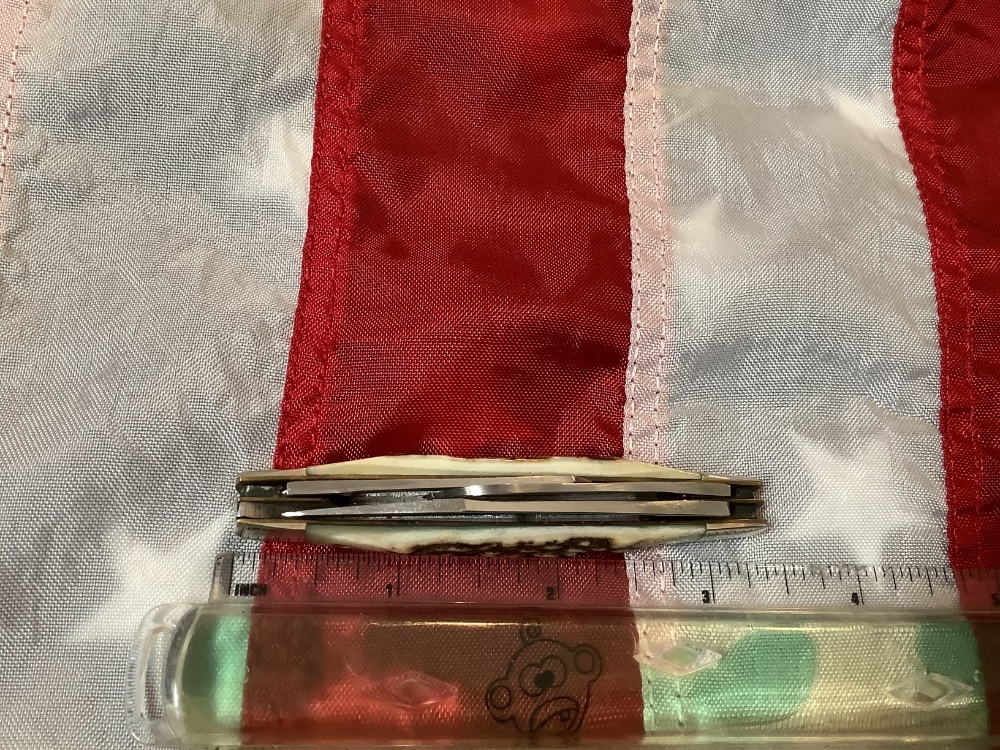 Queen 1982 Stockman Pocket Knife with Great Stag Handles -NM/M