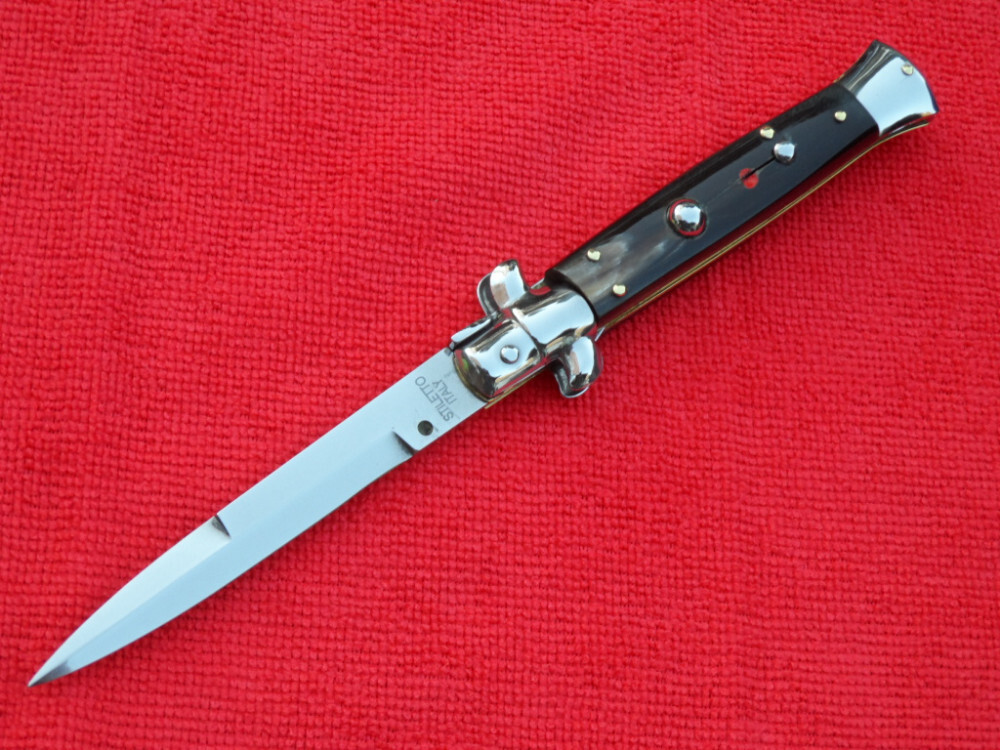 9" Italian Stiletto Brazilian-Horn Handles- Traditional SS Bayonet ...