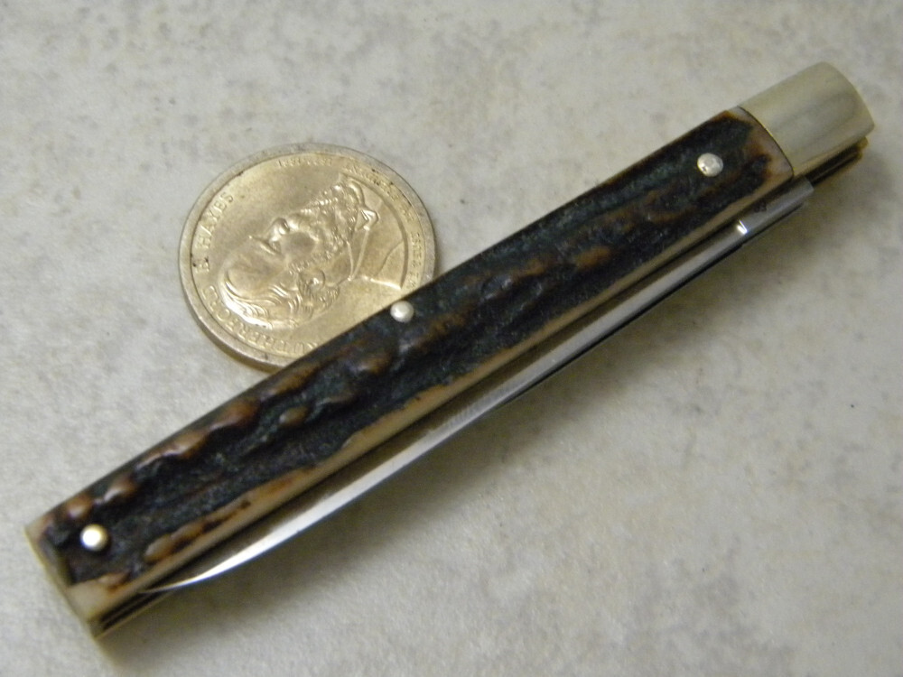 Fightn Rooster Frank Buster Cut Co Germany Stag Physician's Knife