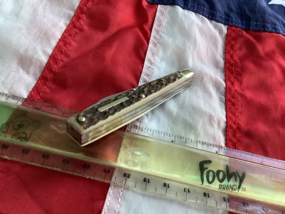 1997 Bulldog Brand HAND MADE 2 Blade Doctor Knife w/ Wide Spatula blade ...