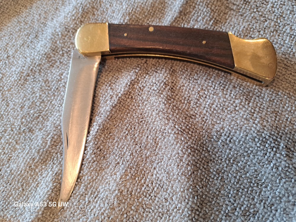 Vintage Buck 110 "1 line" tang stamp Knife; Circa 1967