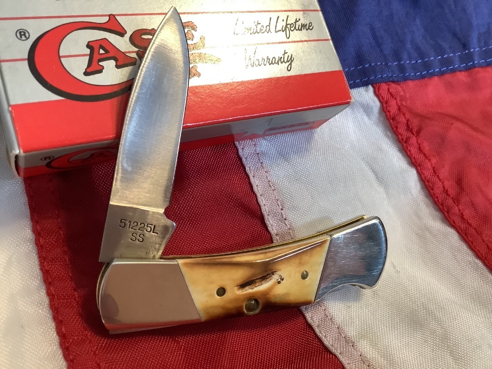Case xx 1991 Small Lockback Knife Mdl# 51225 LSS w/ Stag Handles -NOS ...