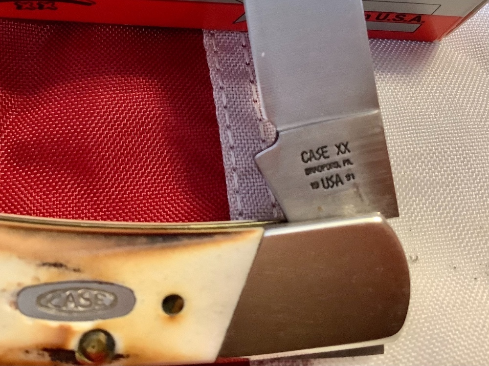 Case xx 1991 Small Lockback Knife Mdl# 51225 LSS w/ Stag Handles -NOS ...