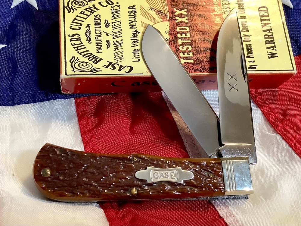 Case xx Case Classic 1992 Large Trapper, mdl# 6223, w/ Brown Bone ...