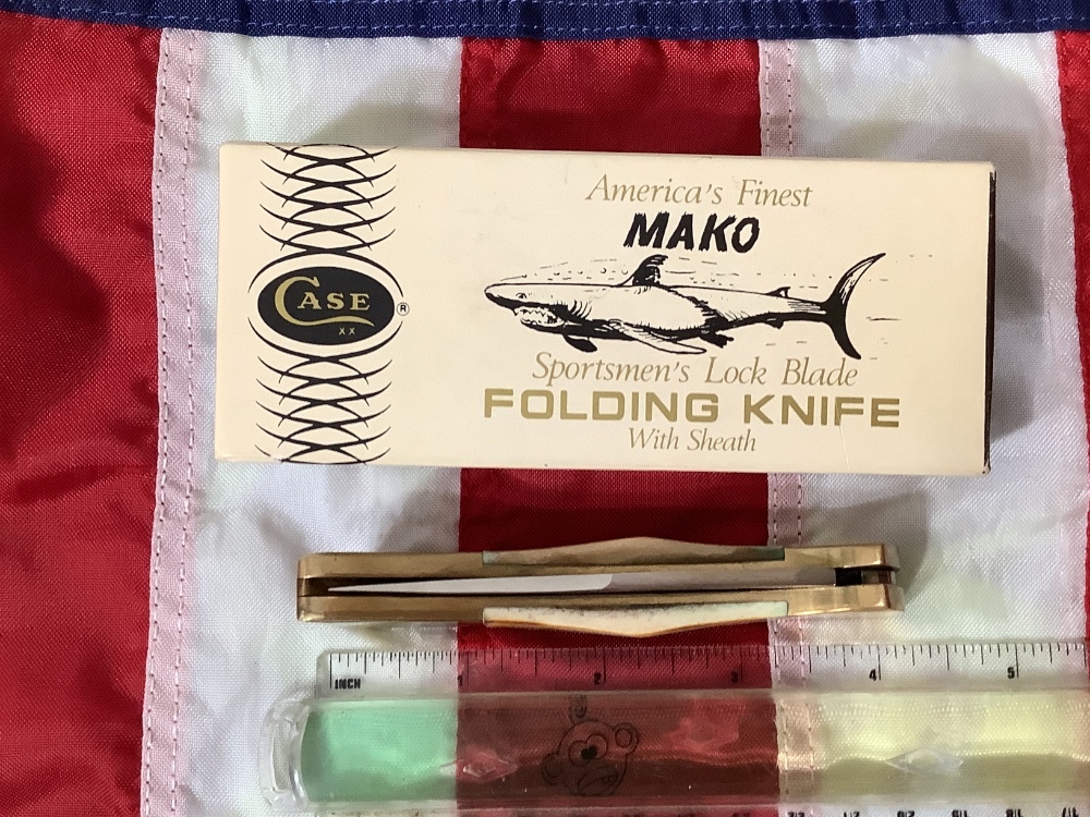 1981 Case xx Mako Shark Folding Hunter w/ Stag Handles (5158 LSSP ...