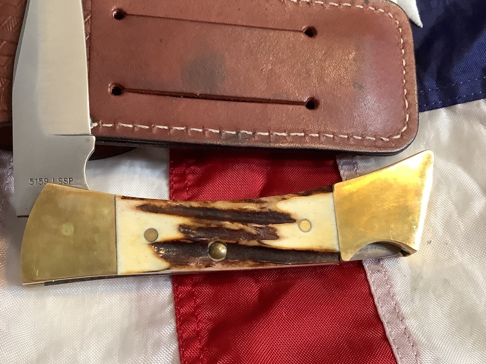 1980 Case xx Hammerhead Shark Folding Hunter w/ Stag Handles (5159 LSSP ...