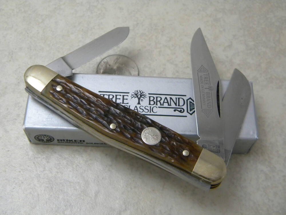 Boker Tree Brand Solingen Germany 8573 Bone Stockman Knife NIB