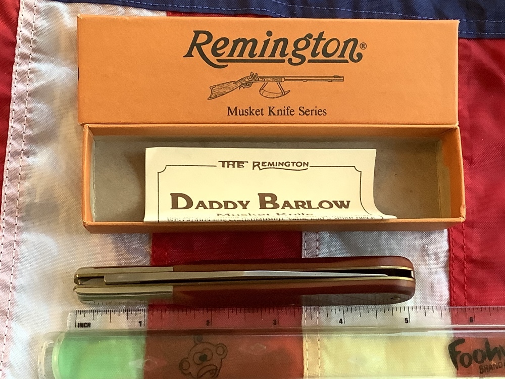 Remington Musket Series 5" Daddy Barlow Knife w/ Derlin Handles Musket ...