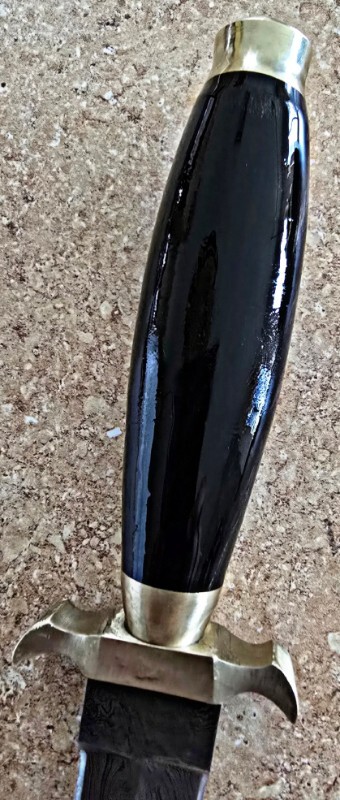 Damascus hand made hand forged STILETTO Daggers. Bone or Buffalo horn ...