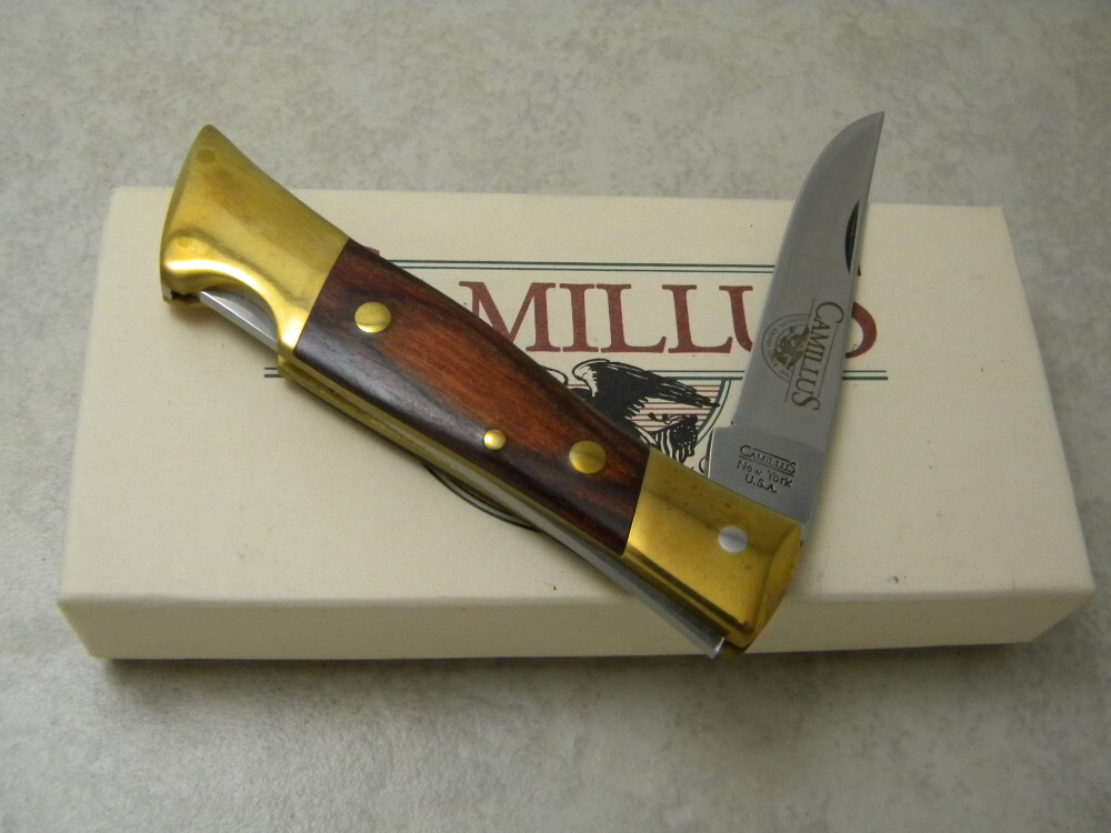Camillus New York USA 3T Wood Lockback Knife NIB