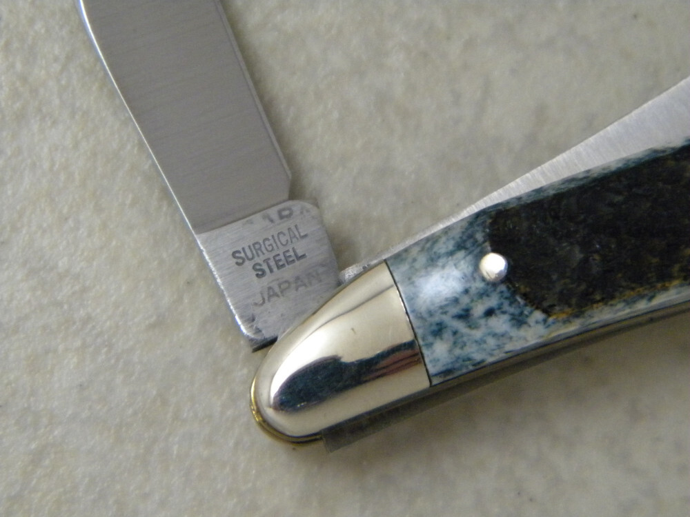 Parker Cut. Co. Surgical Steel Japan Sandbar Stag Razor Nut Knife NIB