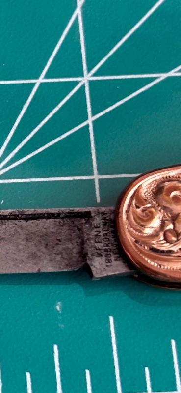 Vintage Keene 180 Broadway New York 2-Blade Gold Tone Pocketknife Fancy ...