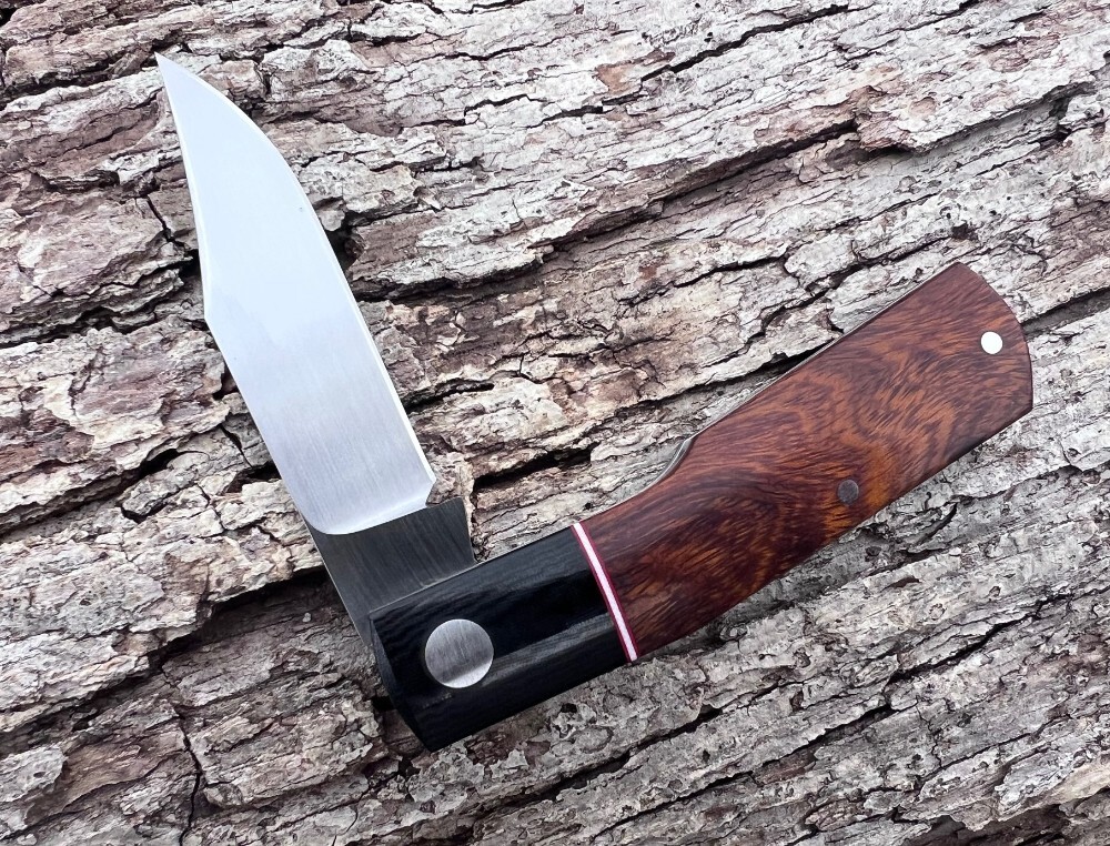STEENKAMP M390 IRON WOOD GUNSTOCK CLIP BLADE SLIP-JOINT