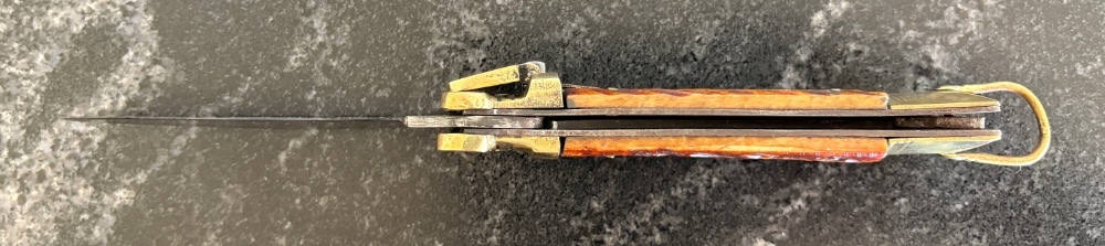 Vintage Shell Puller Lever Lock Switchblade Knife, Japan