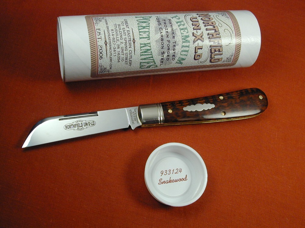 Great Eastern Cutlery GEC Smooth Snakewood Rams Foot Knife NIT 933124 ...