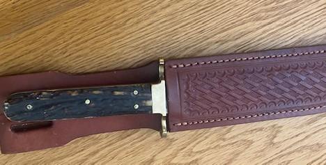 1800's HERCULES STAG HANDLE BOWIE (SUPER KNIFE, GREAT PRICE)