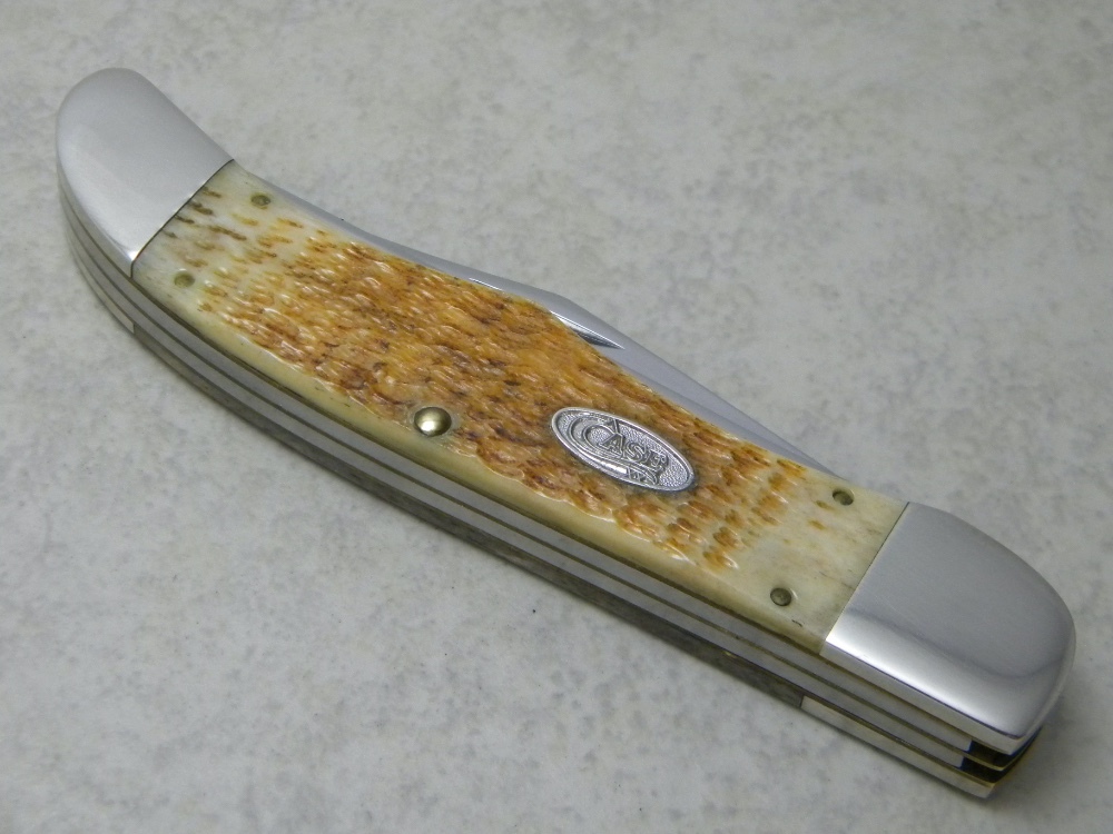 Case XX SS USA 3 Dot 1987 Rogers Bone ROG6265 SAB SS Folding Hunter ...