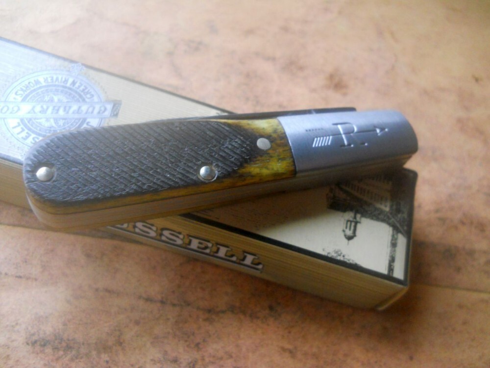 Russell Barlow Knife Green River German Saw Cut Bone
