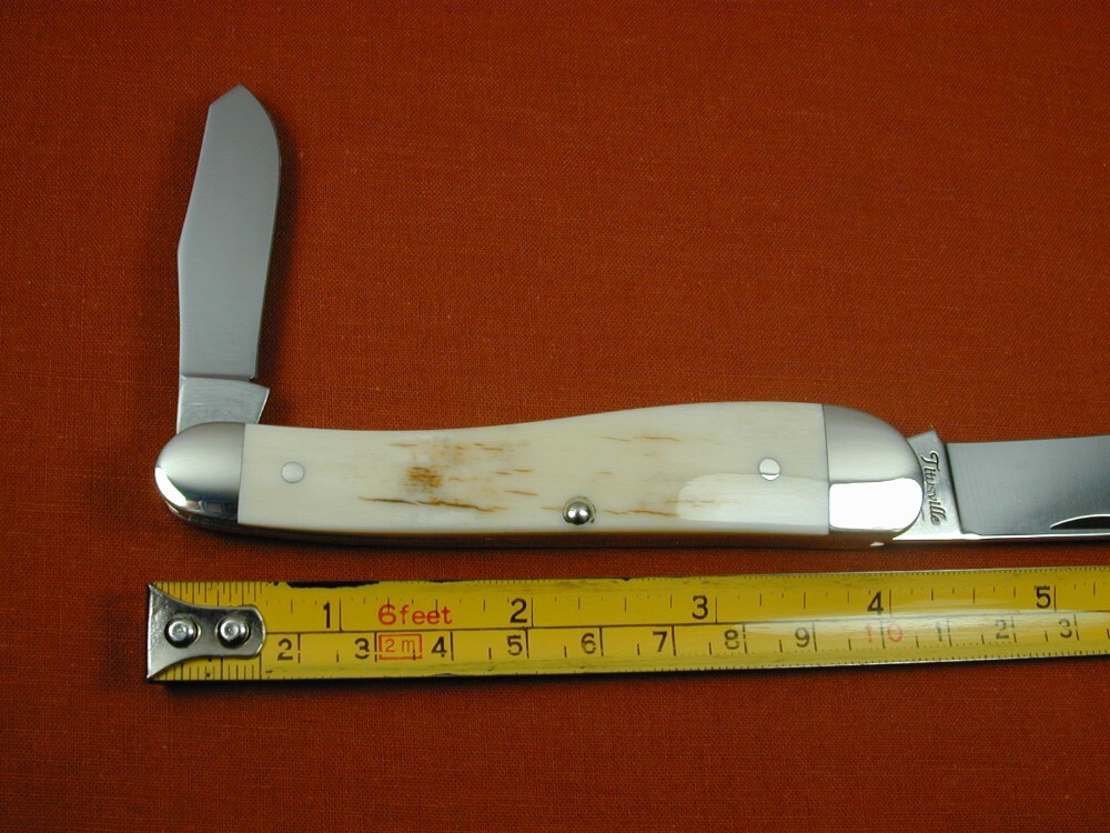 Titusville Cutlery Mammoth Ivory Bark Rooster Comb Farmer Knife Super ...