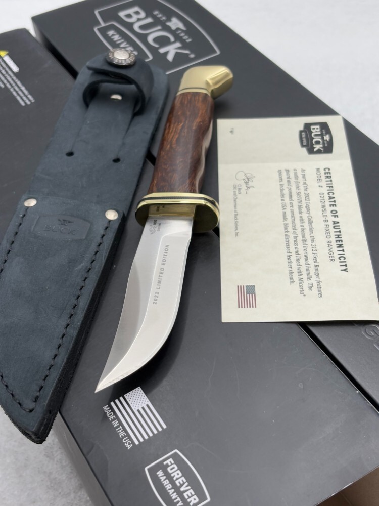 Buck Legacy Limited Production 212 Ranger Fixed Blade Made In 2022 In USA
