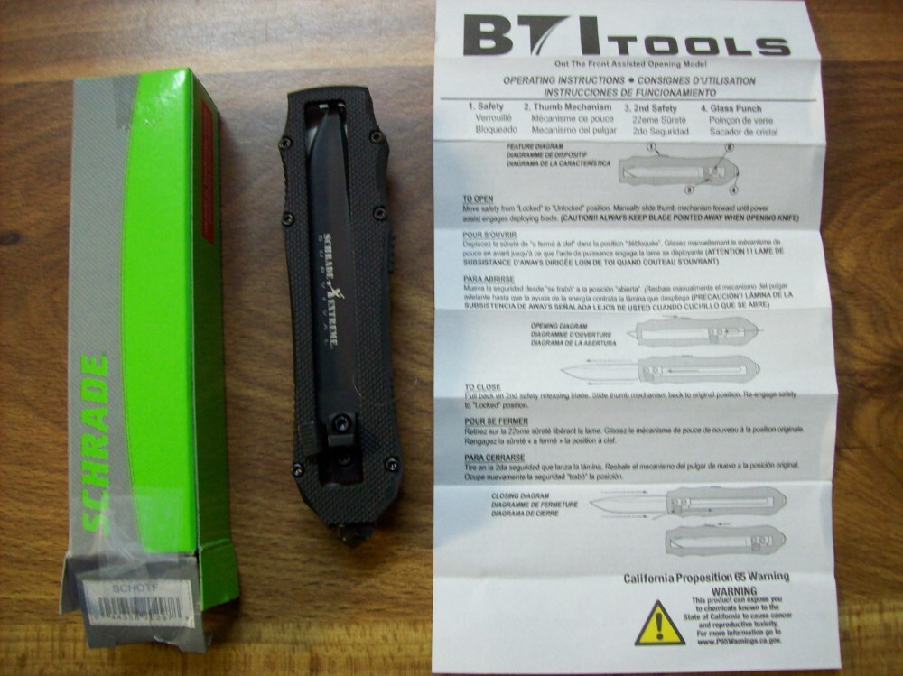 Schrade Knife Discontinued OTF Spring Loaded Survival W/Safety UNUSED ...