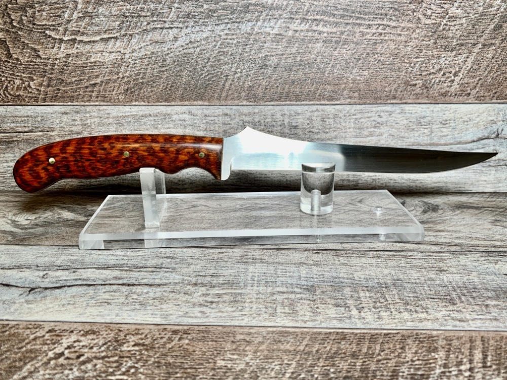 Custom Fish Filet Knife in AEB-L Stainless Steel with Snakewood Handles