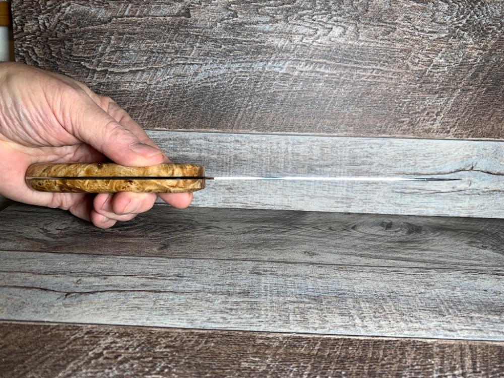 Custom Fish Filet Knife in AEB-L Stainless Steel with Amboyna Wood Handles