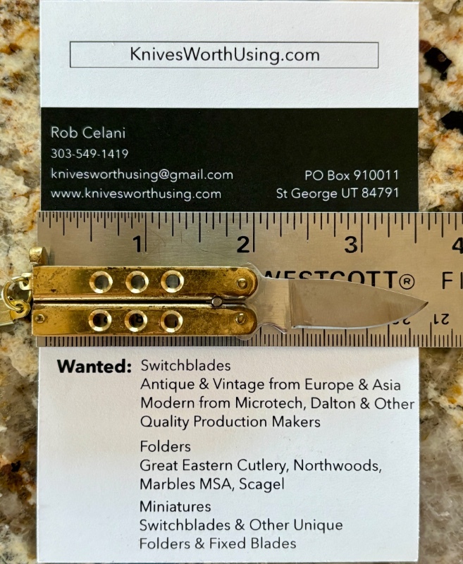 Vintage Mini Keychain Balisong Butterfly Knife, Japan