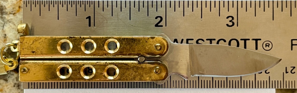 Vintage Mini Keychain Balisong Butterfly Knife, Japan