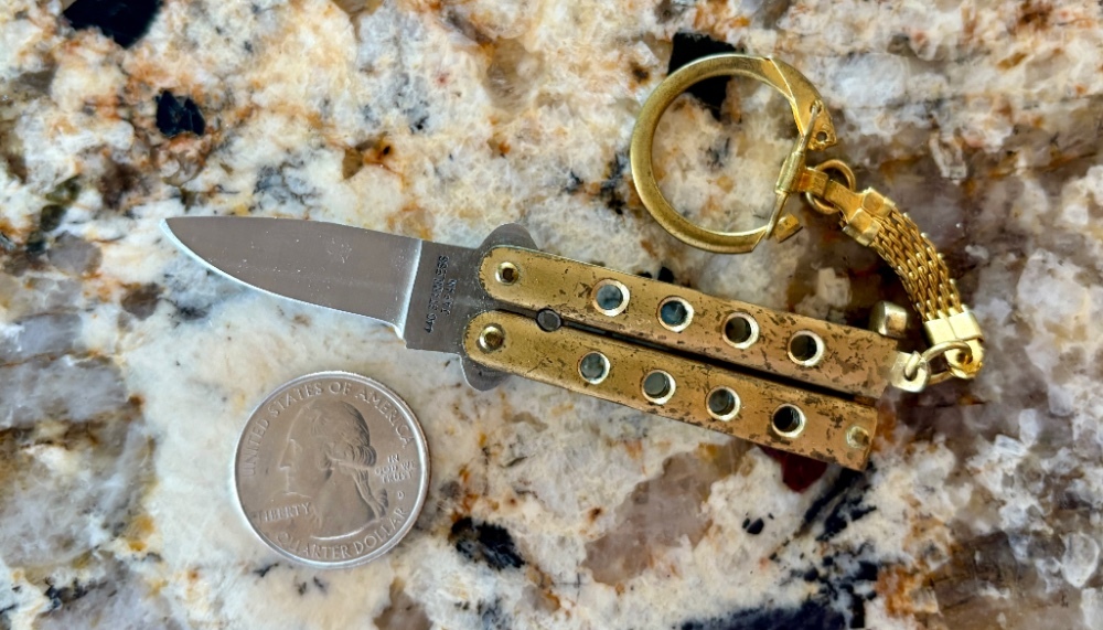 Vintage Mini Keychain Balisong Butterfly Knife, Japan