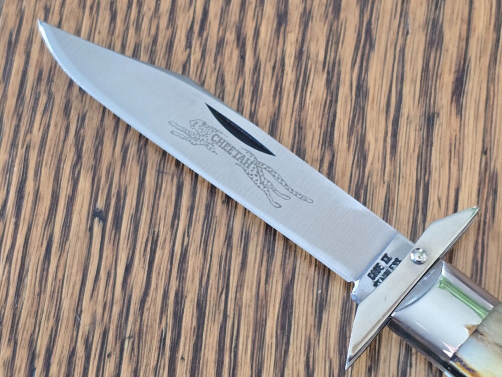 1971 CASE XX USA 5111 1/2 Stag CHEETAH Swing Guard Lockback Knife 9 ...