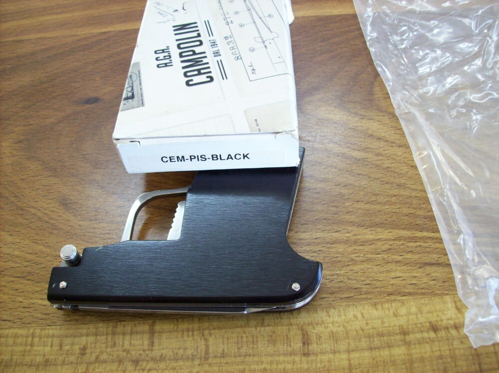 A.G.A. Campolin Rare Italian Gun Knife Black Ebonywood Circa 2019 ...