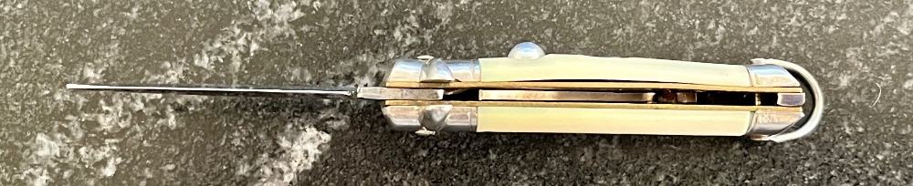 Colonial Snappy Bowtie Fishtail Keychain Switchblade Knife, White Scale ...