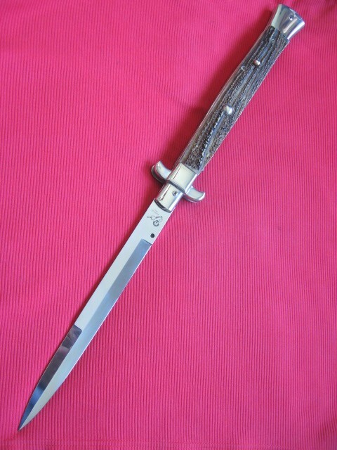 Ultra Rare PASCOTTO 62 cm. Button Open/Close STAG Stiletto Switchblade ...