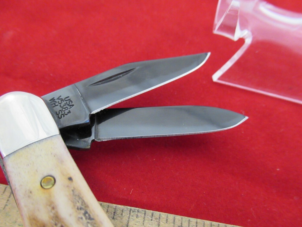 Case XX 2010 Vintage Stag with PVD coated Blades Split Back Whittler ...