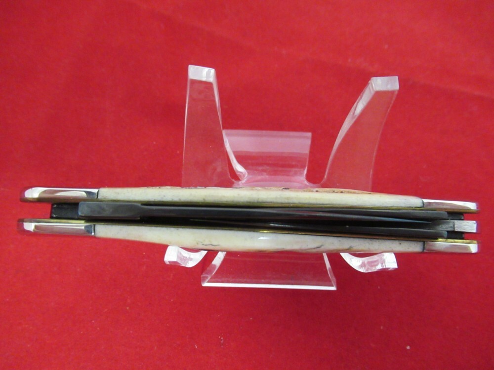 Case XX 2010 Vintage Stag with PVD coated Blades Split Back Whittler ...