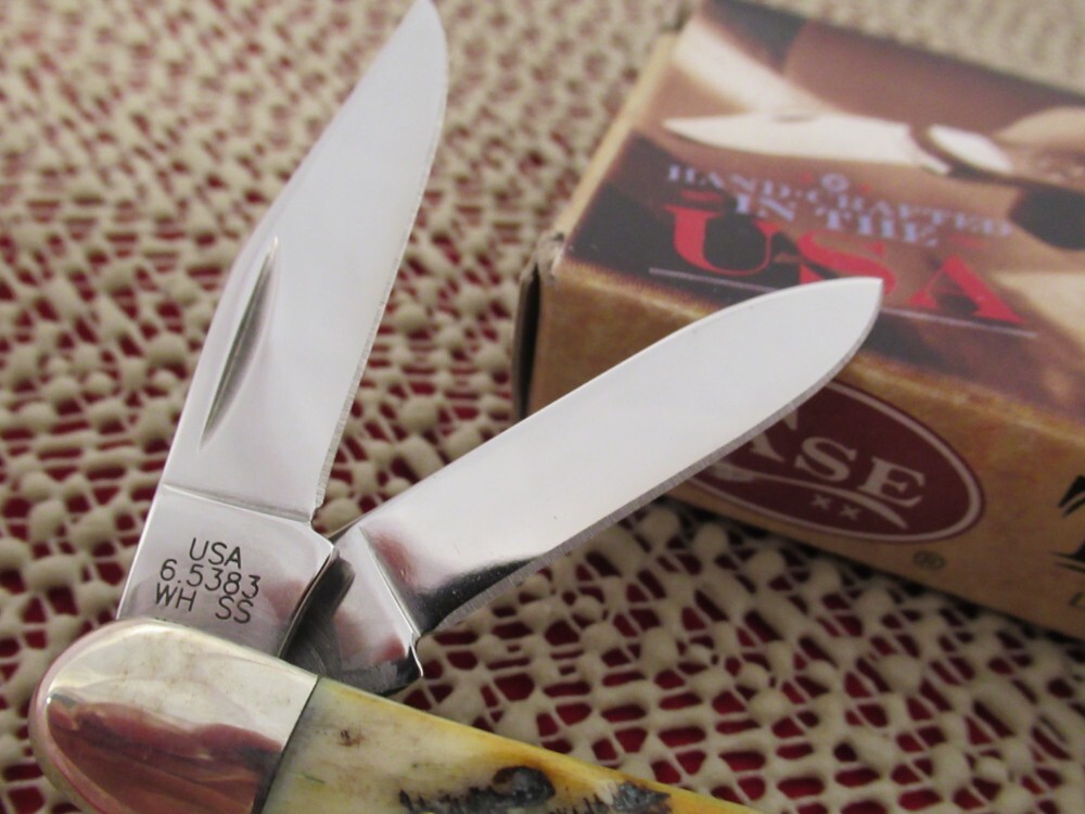 Case XX 2003 First Production Run Bone Stag Whittler Pattern # 6.5383 WH SS