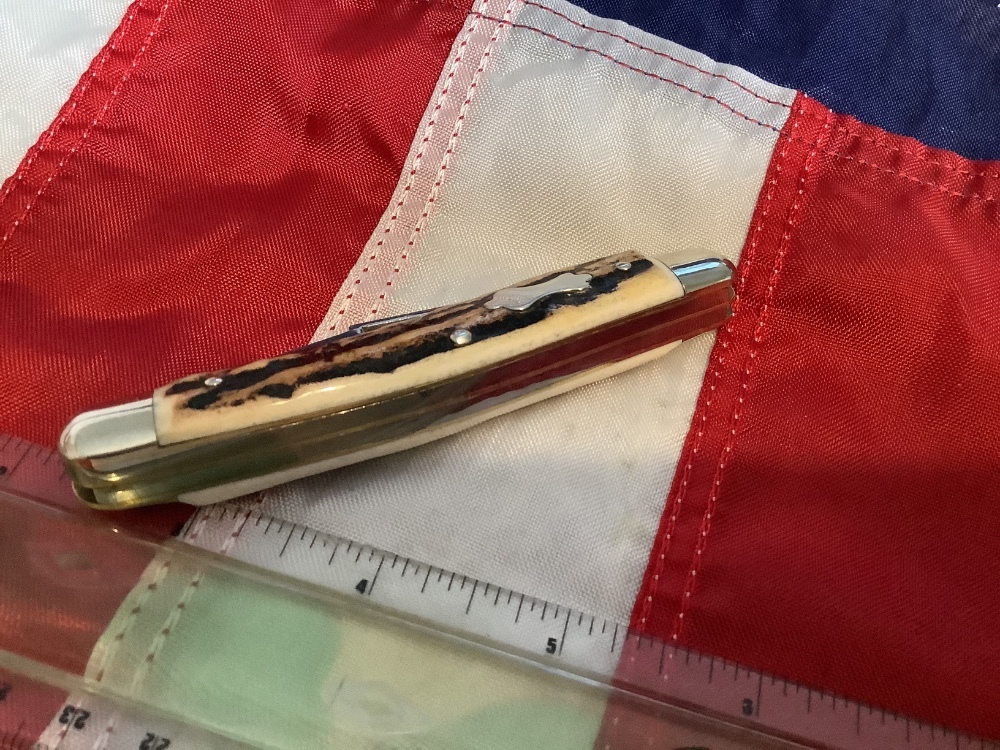 1993 Bulldog Brand Stockman Knife w/ Sweet Stag Handles -NOS